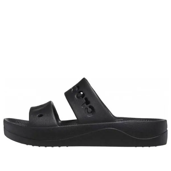 CROCS Baya Platform Slide Sandals - Black
