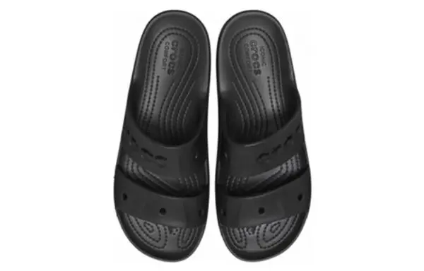 CROCS Baya Platform Slide Sandals - Black