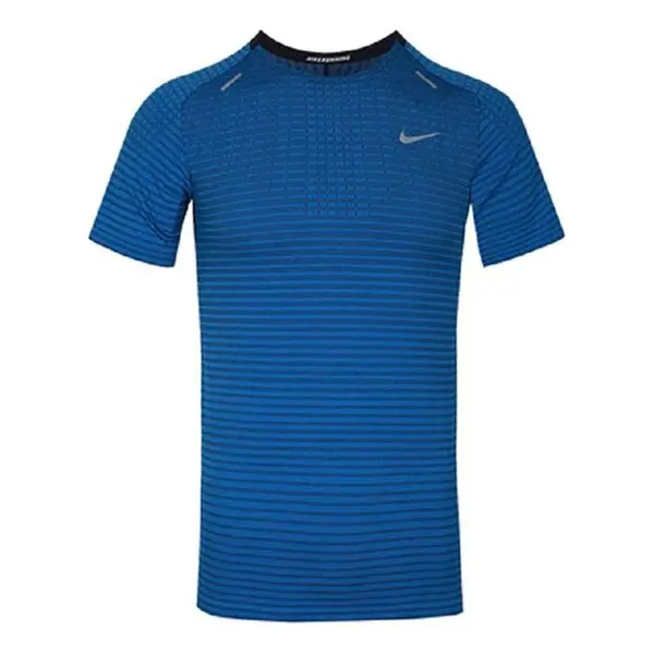 Nike Techknit Ultra Sports Ventilate Running Shirt - Blue