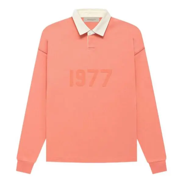 Fear Of God Fw22 1977 Henley Rugby Polo 'coral - Orange
