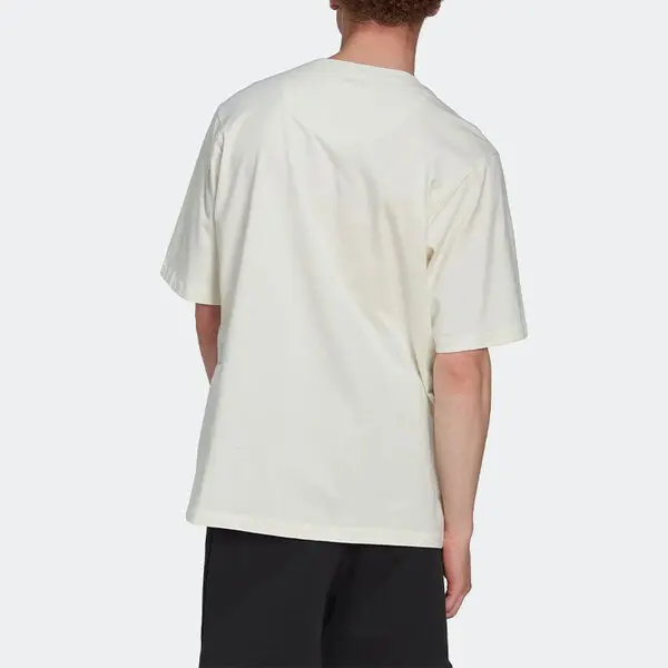 Adidas Ss22 Geometry Pattern Printing Casual Short Sleeve Jade White T-shirt - Multi-color