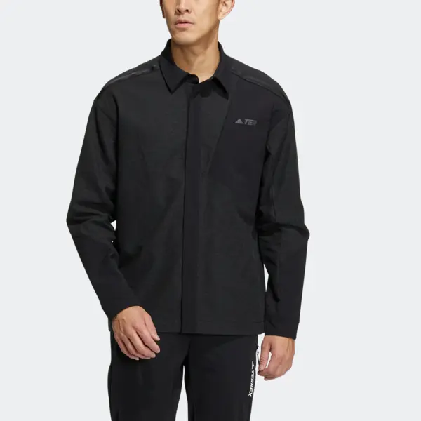 Adidas Long Sleeve Shirt With Chest Zipper Pocket - Default Colorway