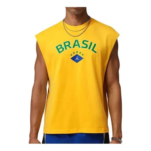 JORDAN Sleeveless Graphic T-shirt - Varsity Maize