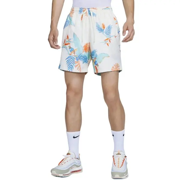 Nike Floral Print Drawstring Shorts