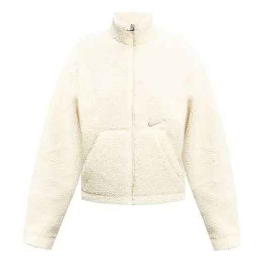 Nike Logo Fleece Jacket - White