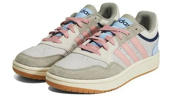 Adidas Hoops 3.0 Low Top Sneakers - Cream White/pink/brown