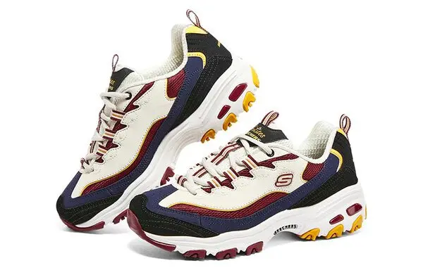 Sketchers D'lites 1.0 Athletic Sneakers - White/navy/red