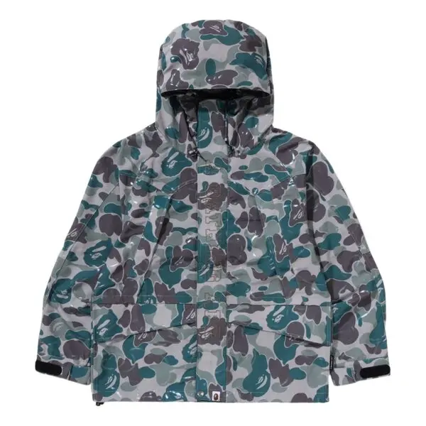 A BATHING APE Laminated Camouflage Snowboard Jacket - Beige