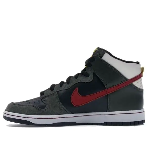 Nike Dunk High Premium Sneakers - Black/grey/red