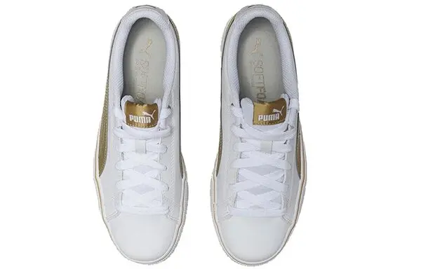 PUMA Court Point Vulc V2 Low Top Sneakers - White/gold