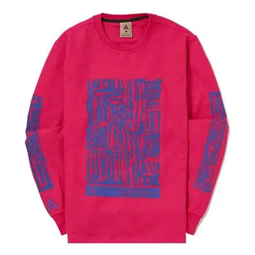 Nike Long Sleeve Pullover With Graphic Print - Red