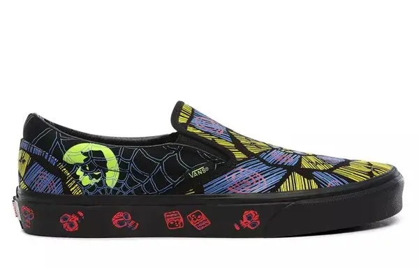 VANS The Nightmare Before Christmas X Classic Slip-on 'oogie Boogie' Sneakers - Black