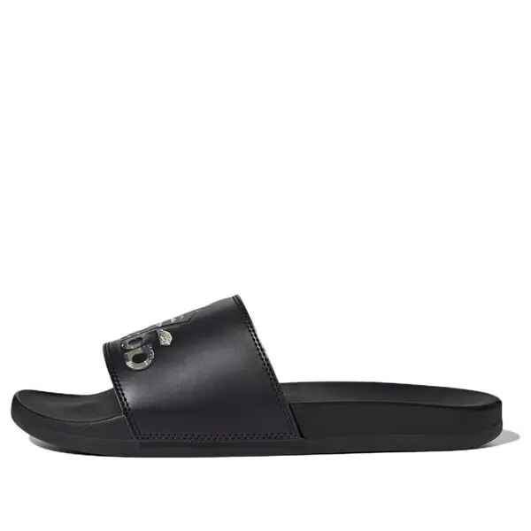 Adidas Adilette Comfort Slides - Core Black/silver Pebble/core Black