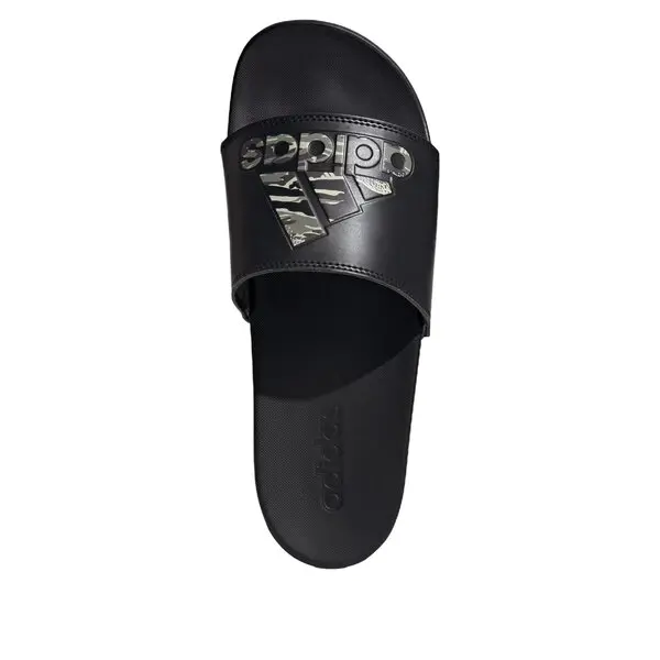 Adidas Adilette Comfort Slides - Core Black/silver Pebble/core Black