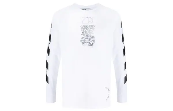 Off-White Long Sleeve Dripping Arrows Graphic T-shirt