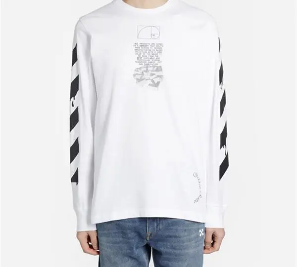 Off-White Long Sleeve Dripping Arrows Graphic T-shirt