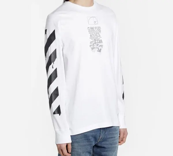 Off-White Long Sleeve Dripping Arrows Graphic T-shirt