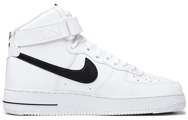 Nike Force 1 High Top Sneakers - White/black