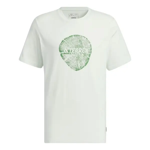 Adidas Big Logo Polygiene 180 Gsm T-shirt Asia Sizing 'white Green - White/green