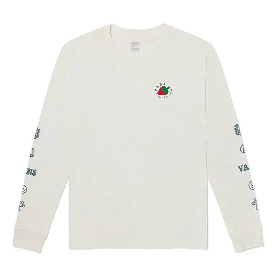 VANS Strawberry Print Long Sleeve Crewneck - Creamy