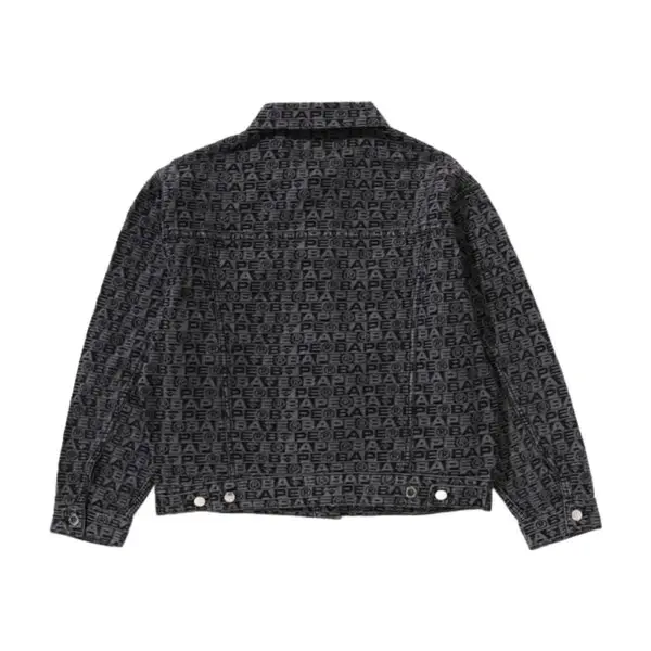A BATHING APE Lux Sport Pattern Jacquard Denim Trucker Jacket