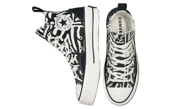 CONVERSE Chuck Taylor All Star Lift Platform High 'animal Mix - Black/white
