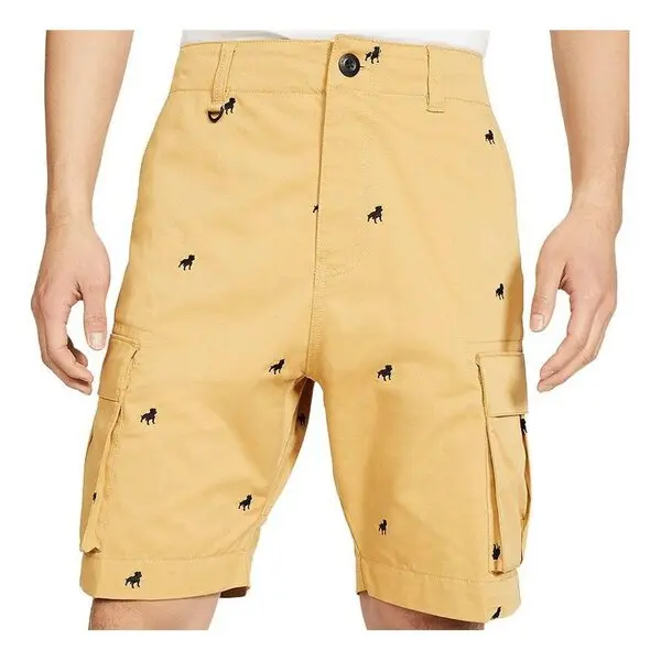 Nike Animal Embroidered Prints Shorts - Yellow