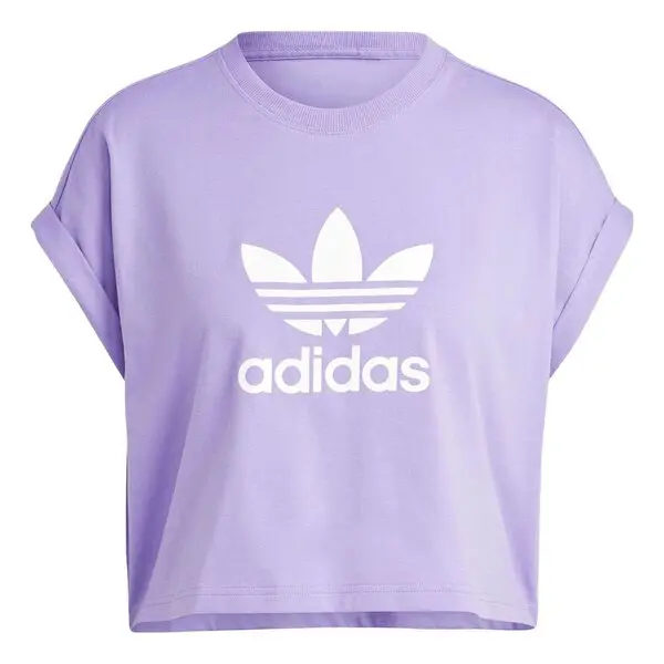 Adidas Adicolor Classics Short Trefoil T-shirt - Purple/white
