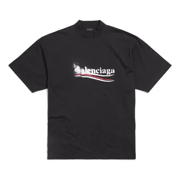 Balenciaga Political Stencil T-shirt 'black White - Black/white