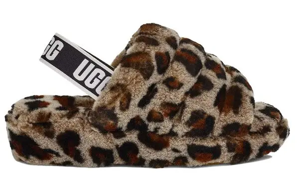 UGG Fluff Yeah Print Slipper - Leopard