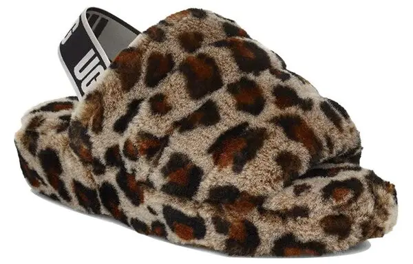 UGG Fluff Yeah Print Slipper - Leopard