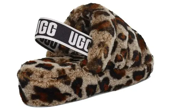 UGG Fluff Yeah Print Slipper - Leopard