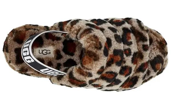 UGG Fluff Yeah Print Slipper - Leopard