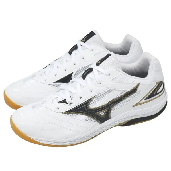 Mizuno Wave Drive 9 White Black Gold Sneakers - White/black/gold