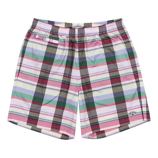 Adidas Originals X Noah Plaid Water Repellent Shorts - Red