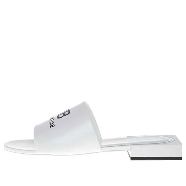 Balenciaga Box Sandals - White/black