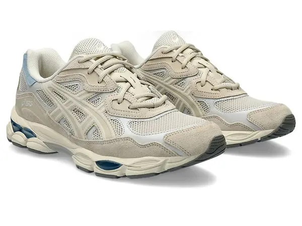Asics Gel-nyc "beige Blue" Athletic Sneakers - Beige/blue
