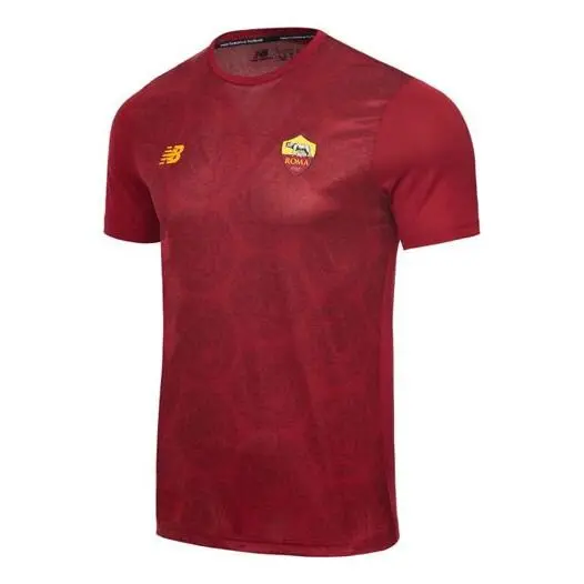 NEW BALANCE As Roma Logo Printing Training Sports T-shirt - Red