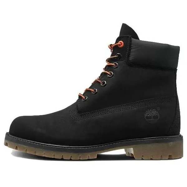 Timberland 6 Inch Premium Wide-fit Boots - Black/orange