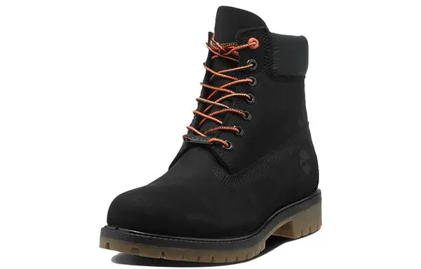 Timberland 6 Inch Premium Wide-fit Boots - Black/orange