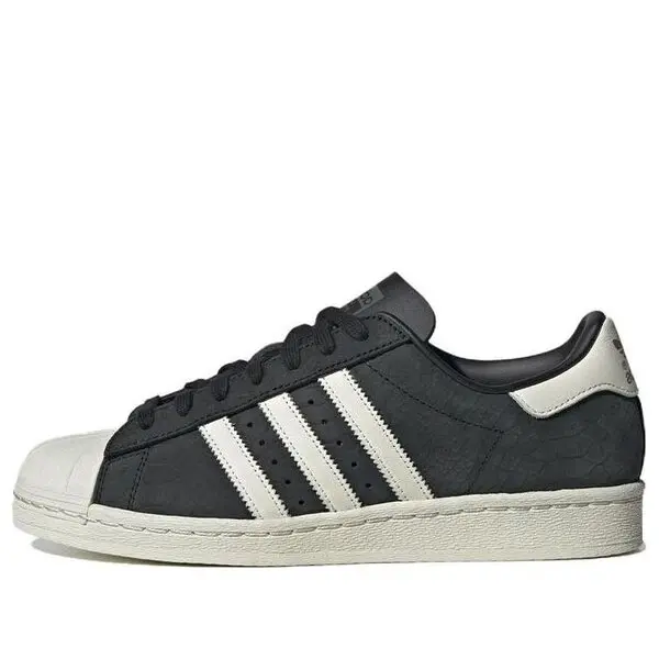 Adidas Superstar 82 'black Snakeskin' Sneakers - Core White/core Black