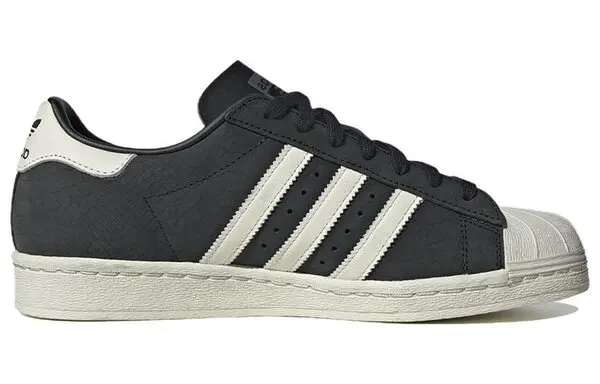 Adidas Superstar 82 'black Snakeskin' Sneakers - Core White/core Black