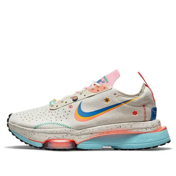 Nike Zoom-type "flowers, Rainbows And Beads" Low Top Sneakers - White