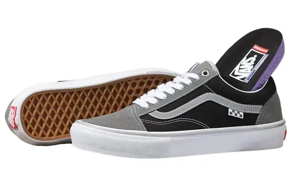 VANS Old Skool Reflective Skate Shoes - Gray/black