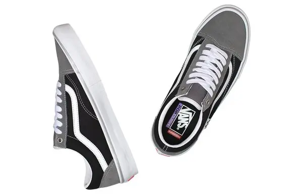 VANS Old Skool Reflective Skate Shoes - Gray/black