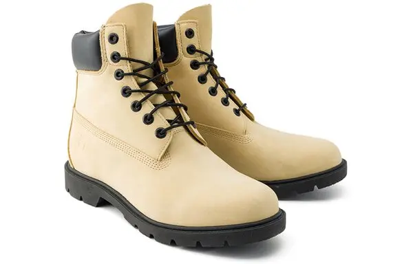 Timberland Classic 6 Inch Lace Up Waterproof Nubuck Boots - Yellow/black