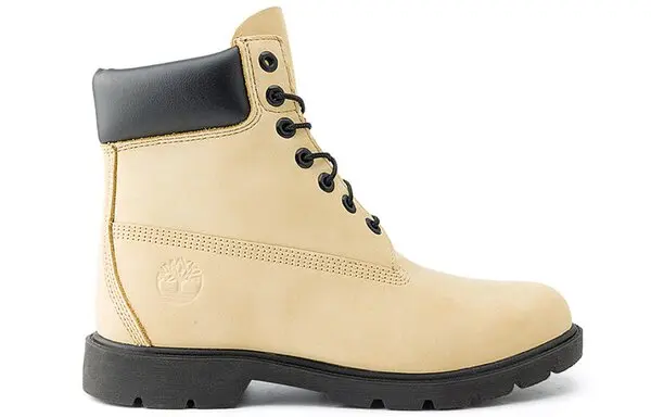 Timberland Classic 6 Inch Lace Up Waterproof Nubuck Boots - Yellow/black