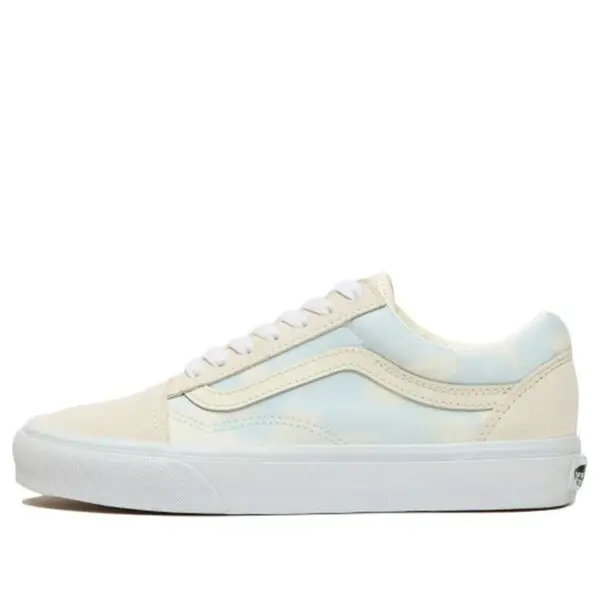 VANS Old Skool Bleach Wash Sneakers - White/blue