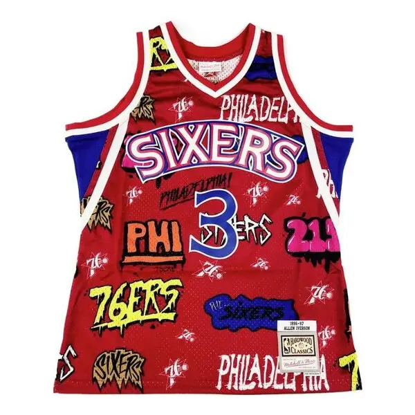 Mitchell & Ness Philadelphia 76ers Basketball Vest Embroidery