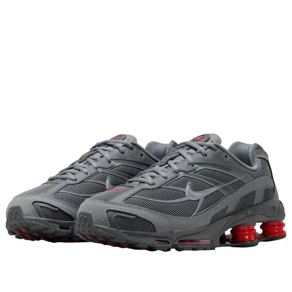 Nike Shox Ride 2 "smoke Grey" Sneakers - Smoke Grey/university Red